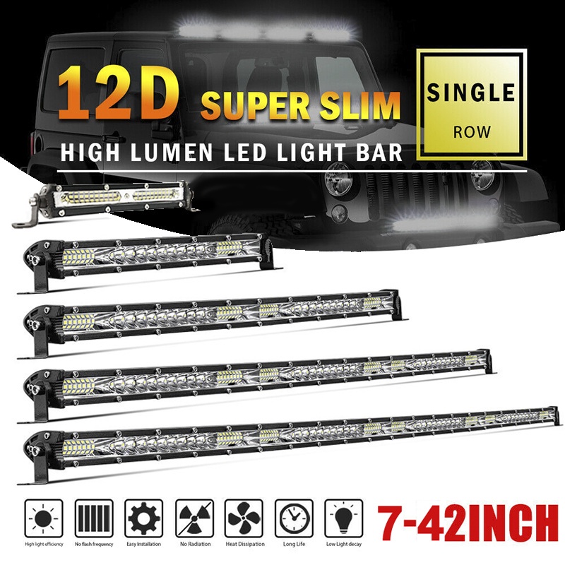Super Slim 12-42 inch Led Work Light Bar 12V 24V Combo LED Bar Offroad ...