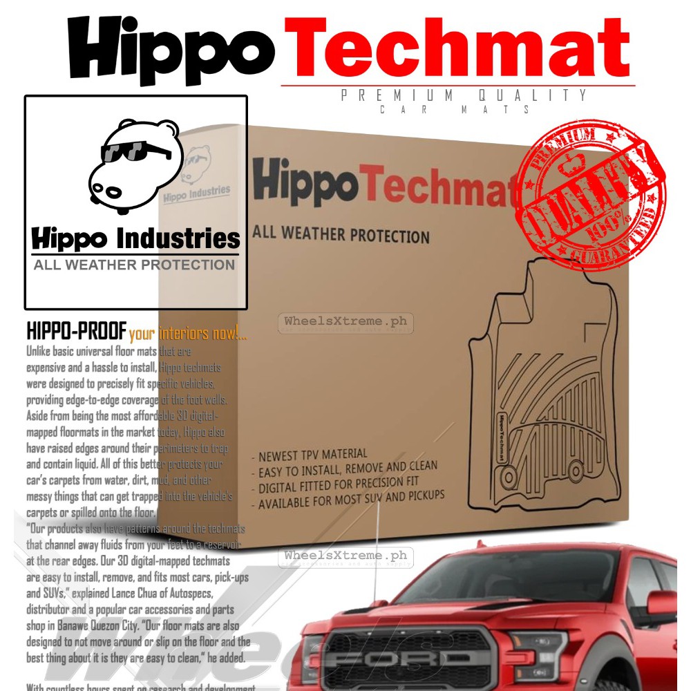 Ford RAPTOR 2018-2022 Hippo Pro Serries Deep Dish Matting ( Raptor ...