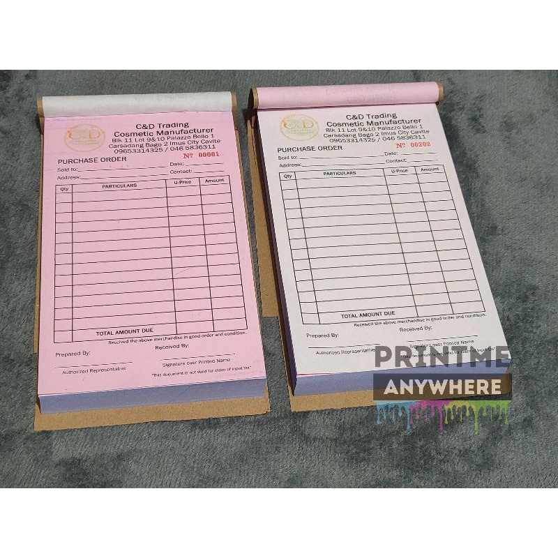 Purchase Order Form - Personalized | Shopee Philippines