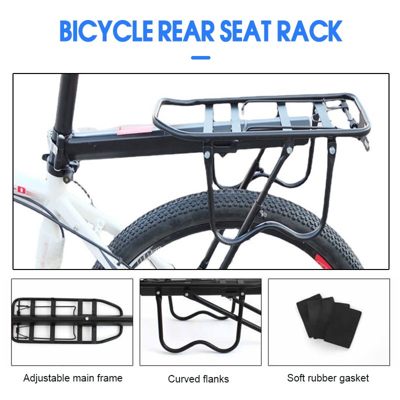 Bike Carrier MTB Aluminum Bicycle Racks Rear 50KG Luggage Rack Shelf ...