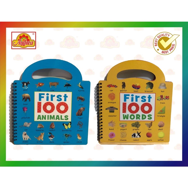 First 100 animals & First 100 Words | Andrea | Shopee Philippines