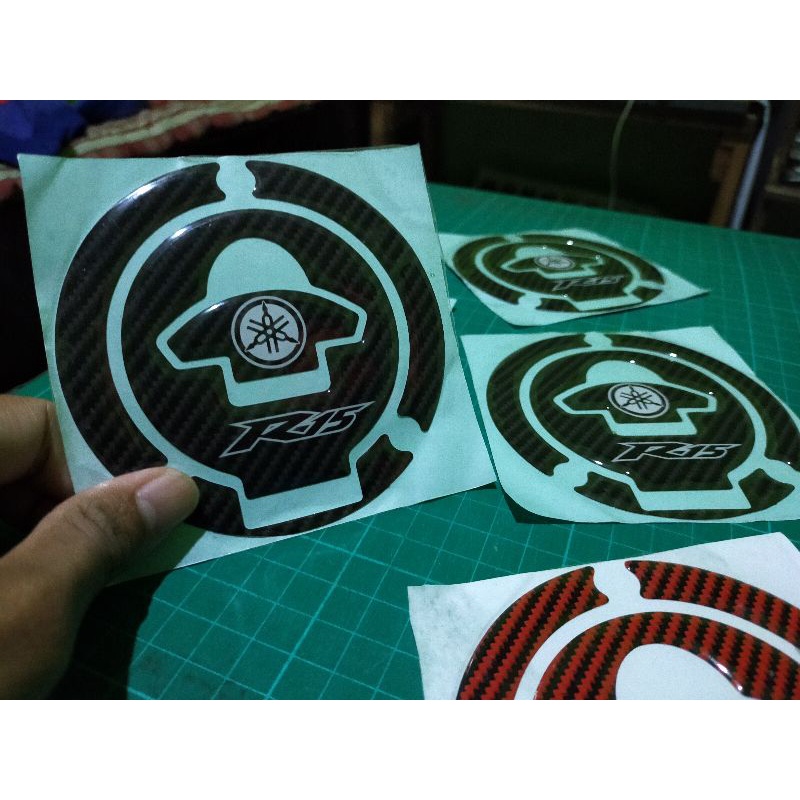 Yamaha R15 V2 /V3 CARBON Tank Cap Embossed Sticker | Shopee Philippines