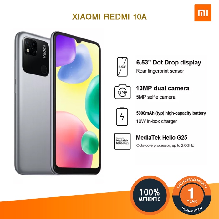 Xiaomi Redmi 10A 3GB + 64GB, 5000mah battery (Global Version) | Shopee ...