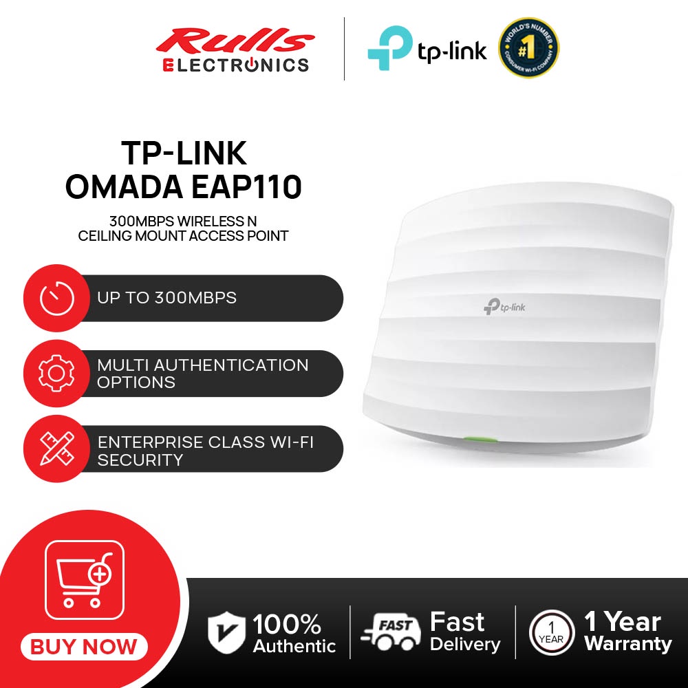 Tp Link Omada Eap110 300mbps Wireless N Ceiling Mount Access Point Wifi