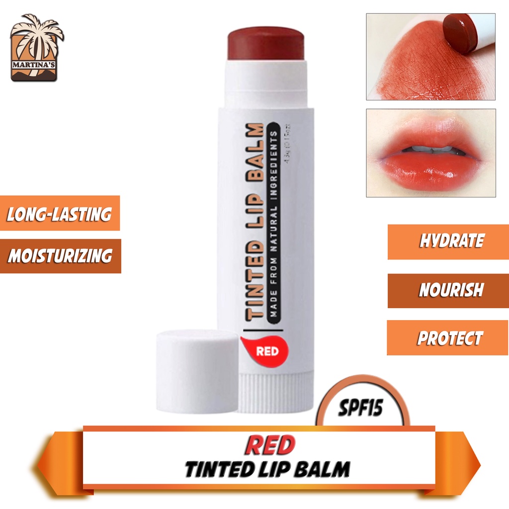 [ ORGANIC TINTED LIP BALM ] Martina's Red Tinted Lip balm | Lip ...