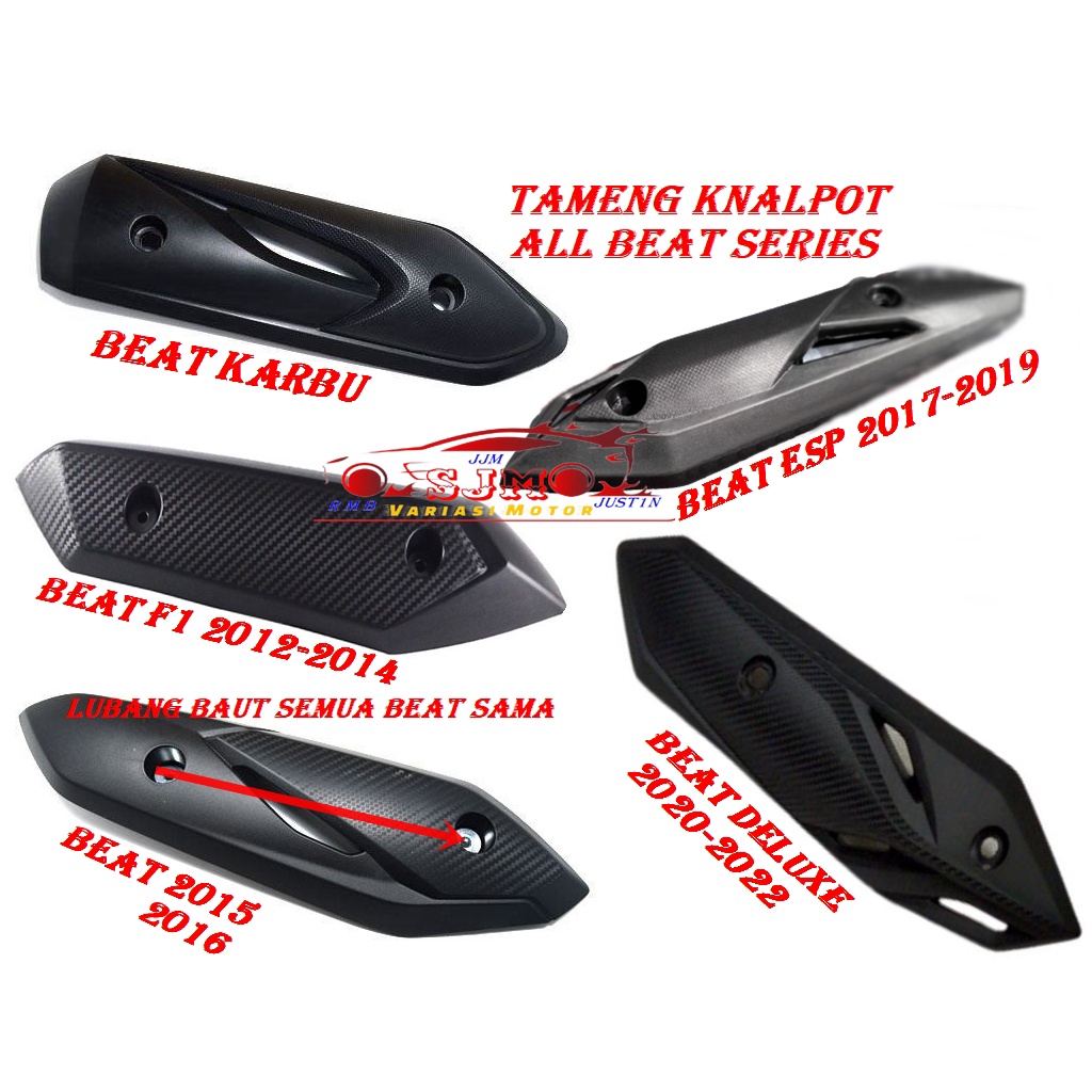 Beat exhaust shield karbu-beat f1-beat deluxe-beatstreet-vario 150 ...