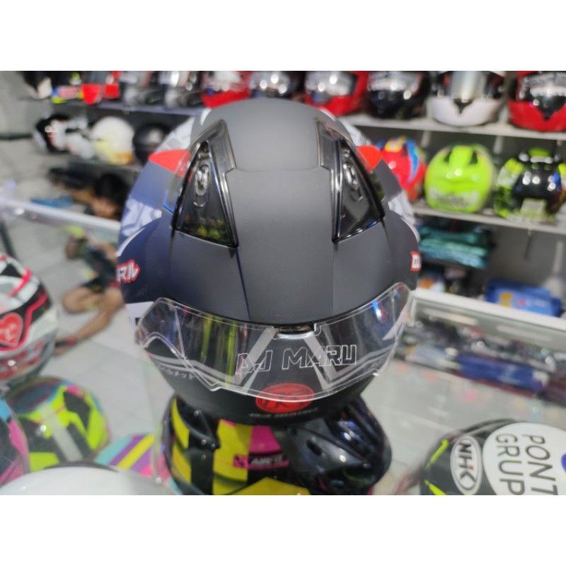 KYT DJ maru Helmet Spoiler Black Clear | Shopee Philippines