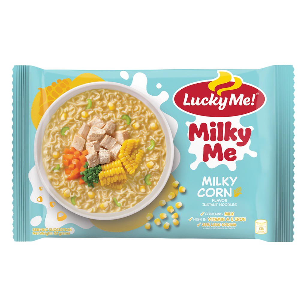 Lucky Me! Milky Me Instant Noodle Soup Milky Corn 62g | Shopee Philippines