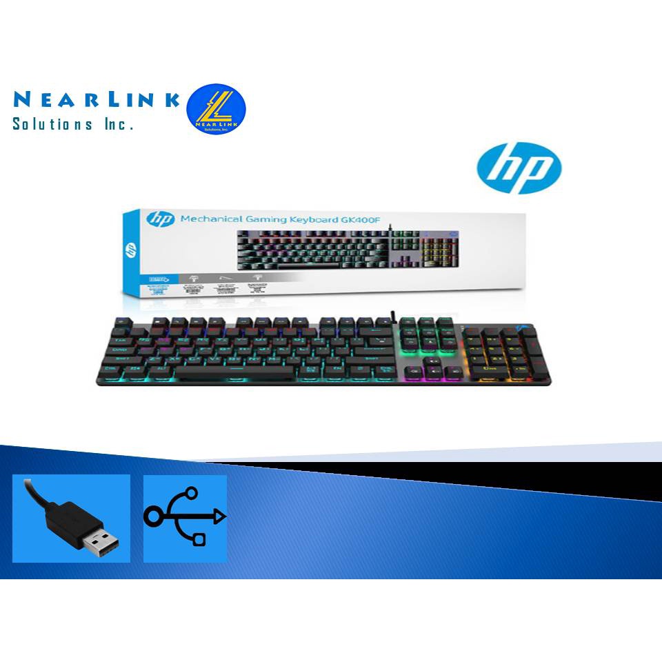 HP GK400F Wired Mechanical Gaming RGB Keyboard - Blue Switch | Shopee ...