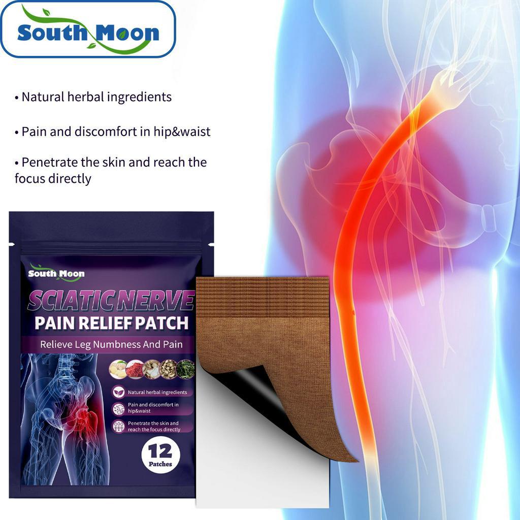 South Moon Natural Sciatic Nerve Pain Relief Patch 12pcs/pack Relieve ...