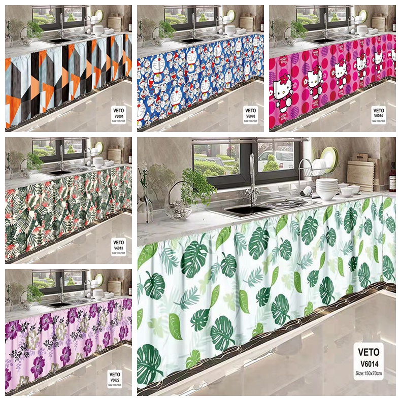 Lababo kitchen curtain short curtain 150*70cm | Shopee Philippines