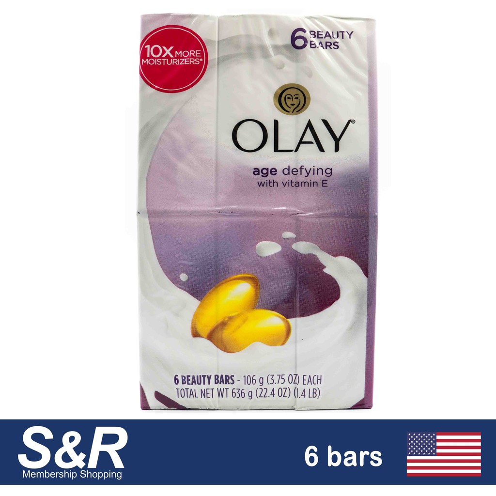Olay Age Defying with Vitamin E 4 oz x 6 bar soap | Shopee Philippines
