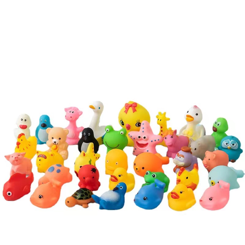 6pcs Animal Doll Bath Toys Baby Water Toy Cartoons Toys Children Rubber ...