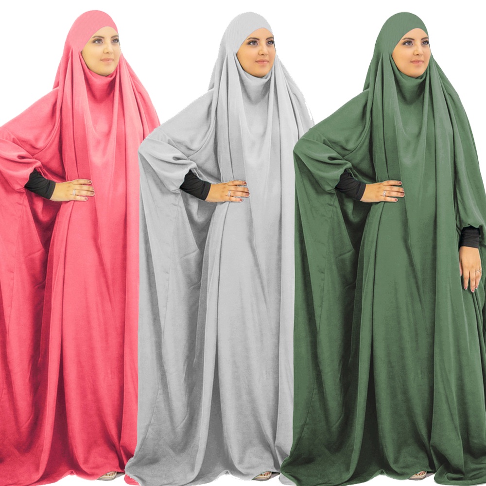One Piece Prayer Outfit Muslim Women Prayer Garment Abaya Overhead