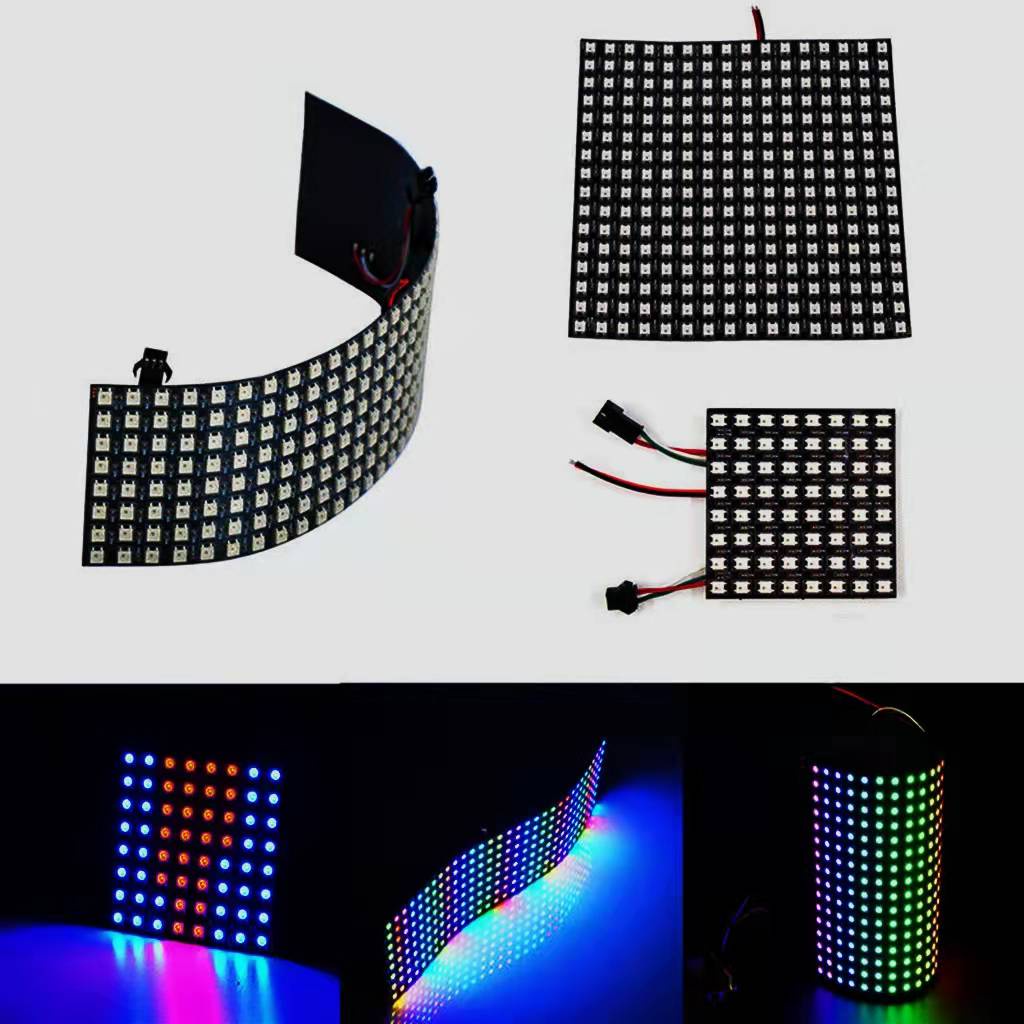 Ws2812b 16x16 Rgb Flexible Pixel Panel Matrix Screen Eco Led Module ...
