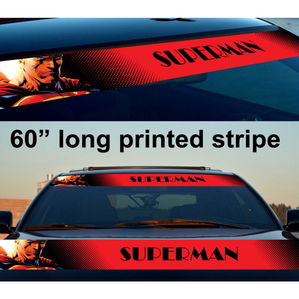 60" Superman Kent Superhero Comic Strip Printed Windshield Vinyl ...