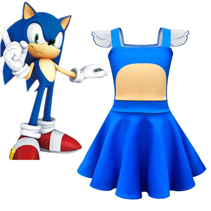 Newest 3-9Year Children Dress for Girls Blue Cosplay Princess Birthday ...
