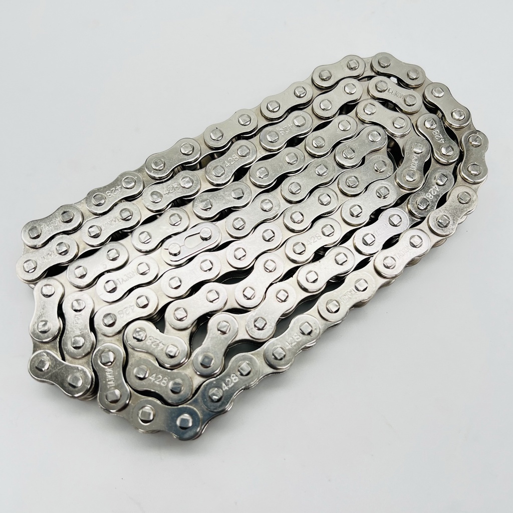 Motorcycle Heavy Duty Roller Chain 428-110L / 132L / 420 (Chrome ...