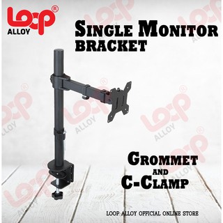 Loop ALLOY Single Monitor Bracket Mount C-Clamp And Grommet | Shopee Philippines