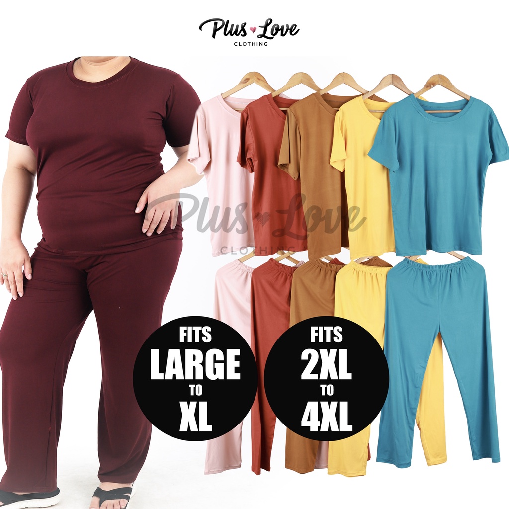 PLUS SIZE TERNO PAJAMA PLAIN!! | Shopee Philippines