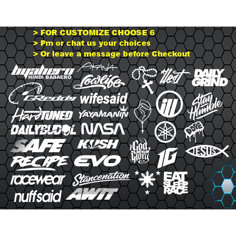 cut out logo sticker 5 inches lenght 3x3 logo waterproof long lasting ...