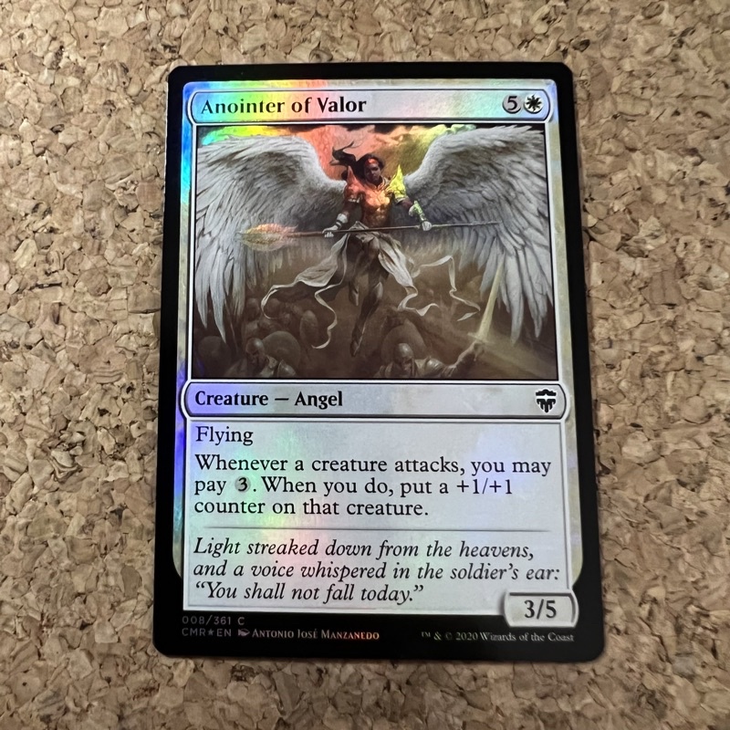 ANOINTER OF VALOR | ANGEL | CMR COMMANDER LEGENDS | WHITE | MTG MAGIC ...