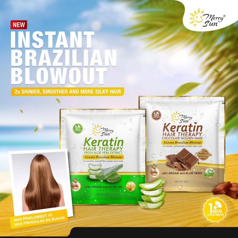 MERRY SUN choco keratin golden mask sachet | Shopee Philippines