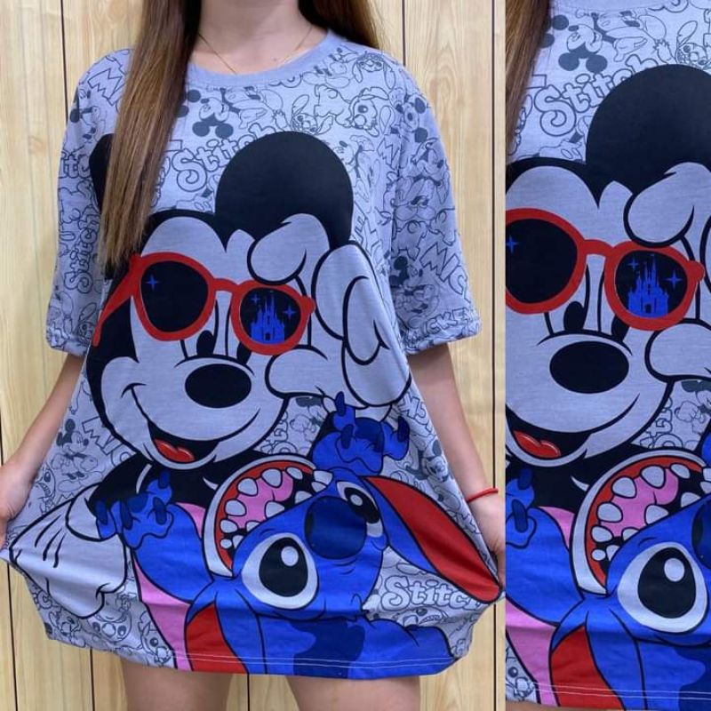 Oversized Mlckey disney character loose t-shirt for ladies fashion (fit ...