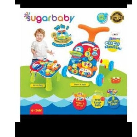 Baby walker sugar baby coco blue/ Sugar Baby 10IN1 Premium Activity ...