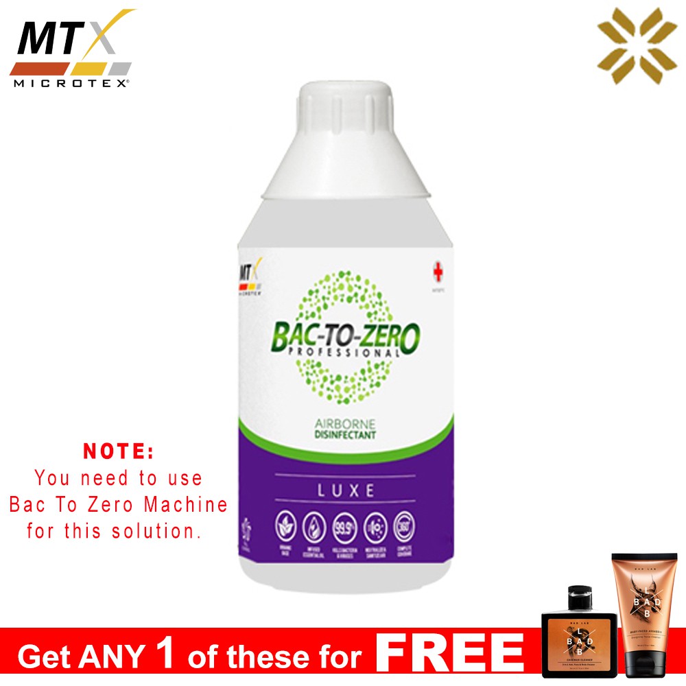 Microtex Bac To Zero Luxe 1000ml - Mist & Fog Anti-Bac (Solution Airborne Disinfectant)MTX ...