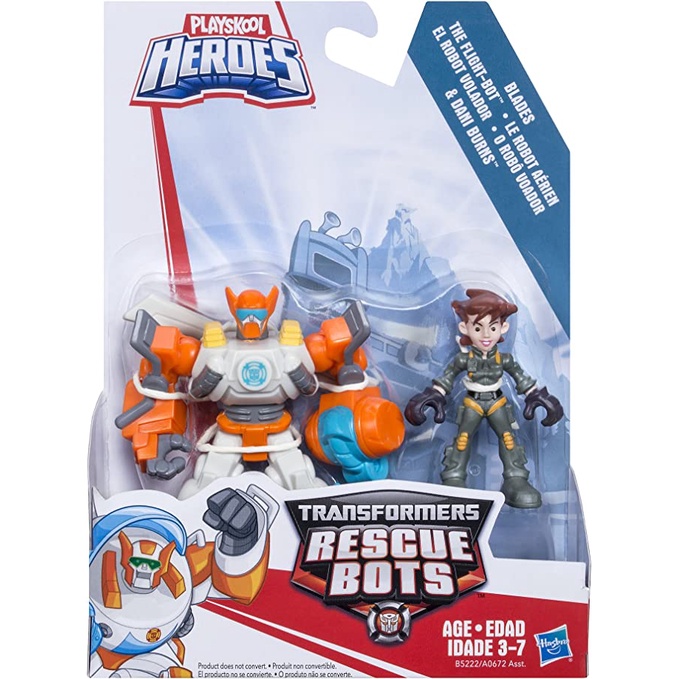 Transformers Playskool Heroes Rescue Bots Blades the Copter-Bot Figure ...