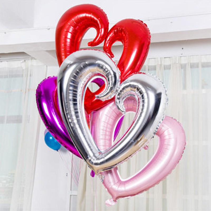 Big Hollow Heart Shape Foil Balloons Wedding Decoration Helium Balloon ...