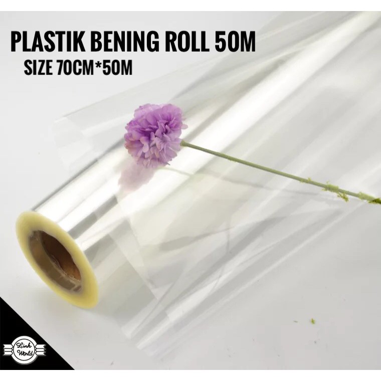 50m Clear Plastic Roller/Imported Thick opp Plastic roll/Flower Bouquet ...