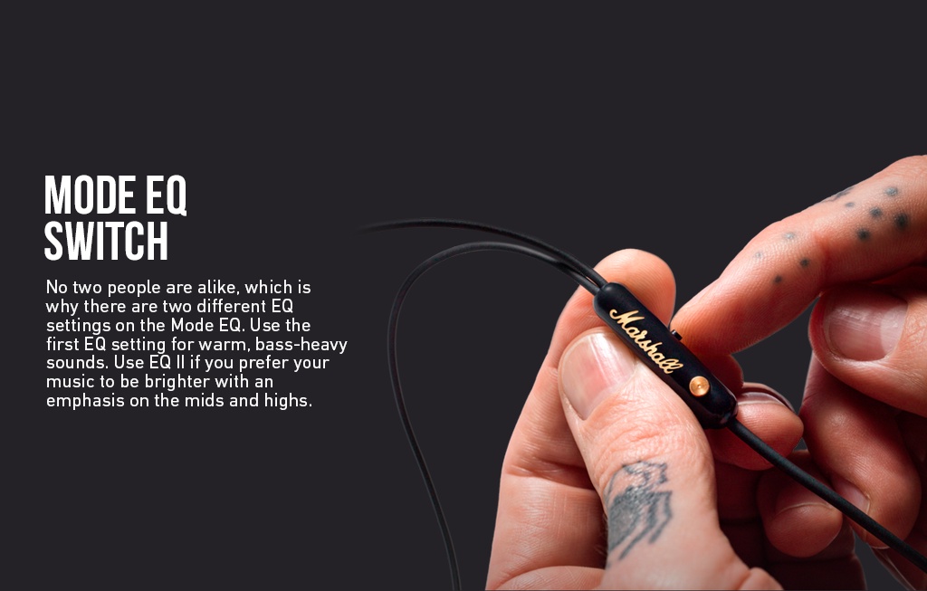 Marshall Mode EQ Wired In-Ear Headphones - Black | Shopee Philippines