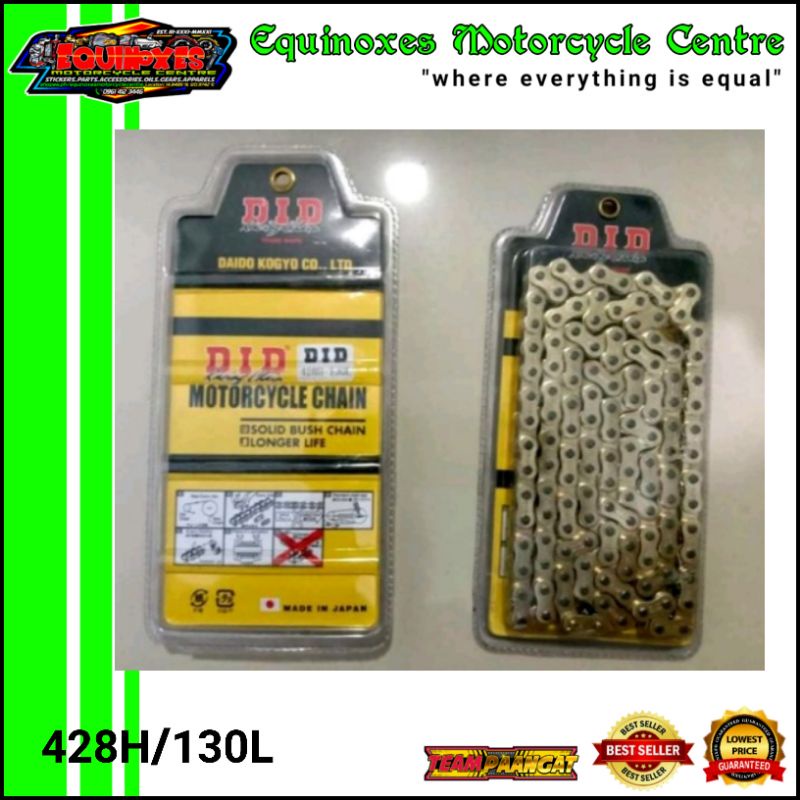 428H/130L MOTORCYCLE CHAIN DID GOLD Color | Shopee Philippines