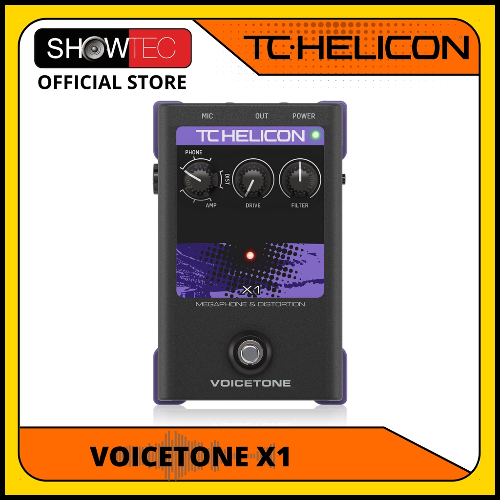 TC Helicon VOICETONE X1 Single-Button Stompbox for Dramatic Megaphone ...