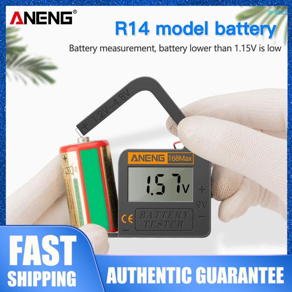Tombetter ANENG Battery Tester 168MAX Digital Display Tester Battery ...