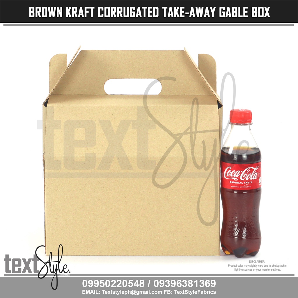 Texstyle Small Corrugated Gable Box Take Away Box Take Out Box Lechon ...