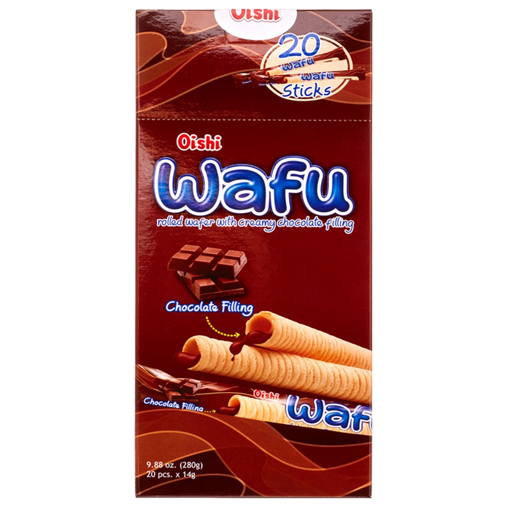 Oishi Wafu Chocolate Filling Wafer 280g | Shopee Philippines