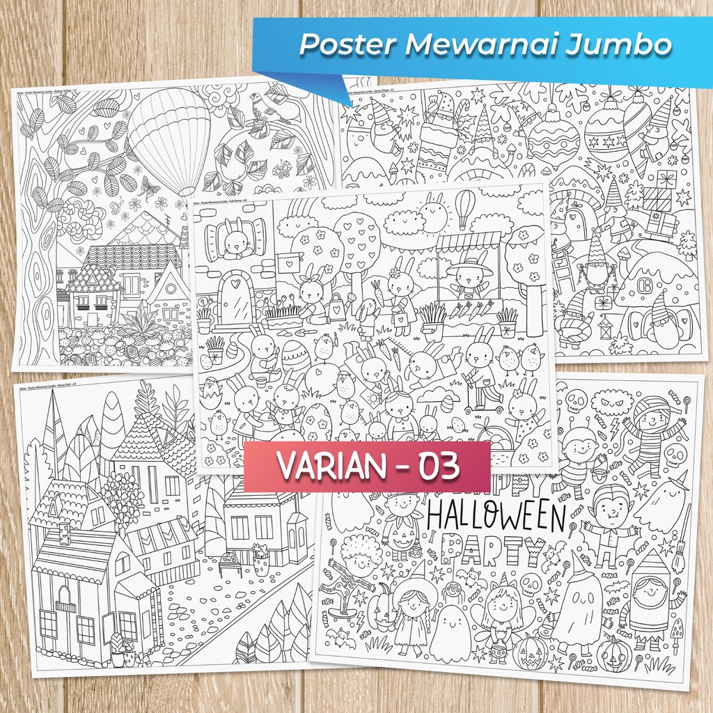 Jumbo Coloring Poster / Large Size Paper Sketch Sheet (Giant Coloring ...