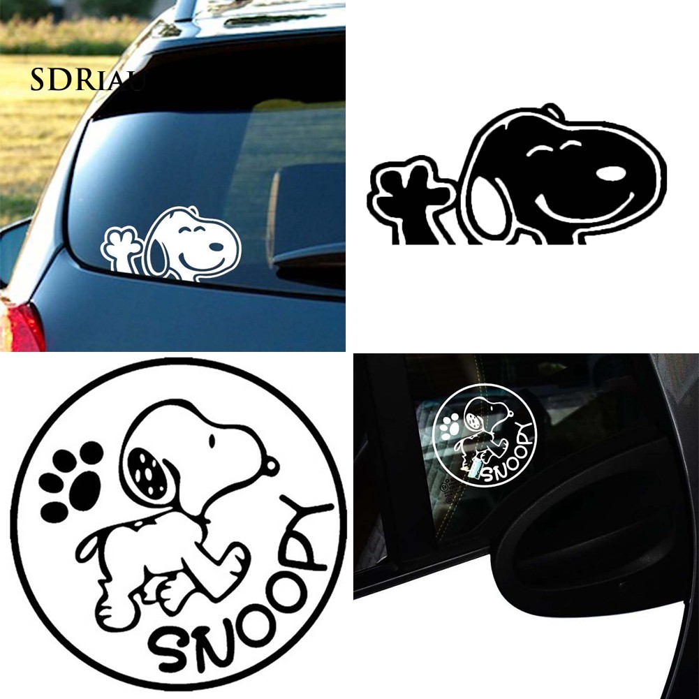 Cartoon Dog Snoopy Car Vehicle Body Window Oil Tank Cap Decals Sticker ...