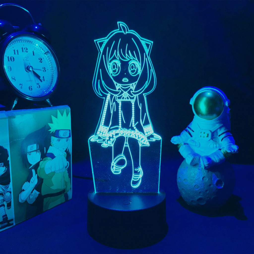 Anime 3d night light manga model SPY X FAMIL Anya Forger Led creative ...
