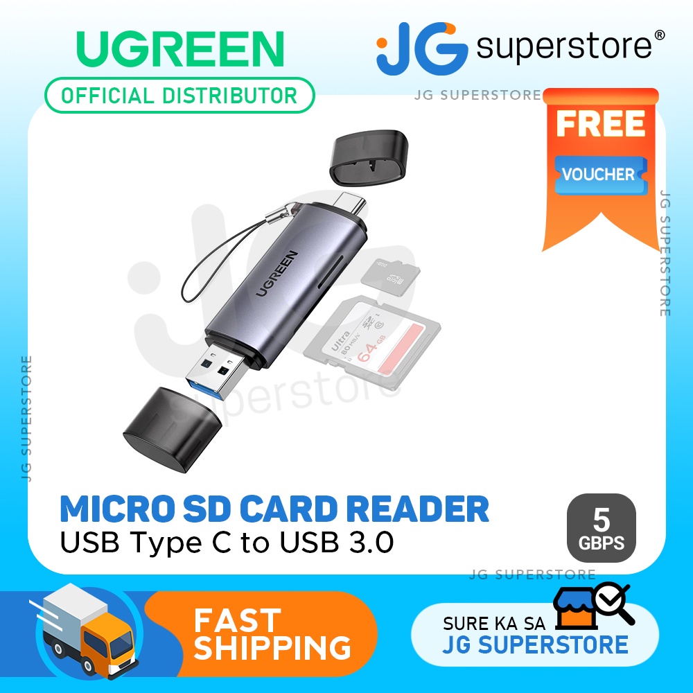 UGREEN 2 in 1 USB Type C to USB 3.0 Micro SD/TF Card Reader with 5Gbps ...