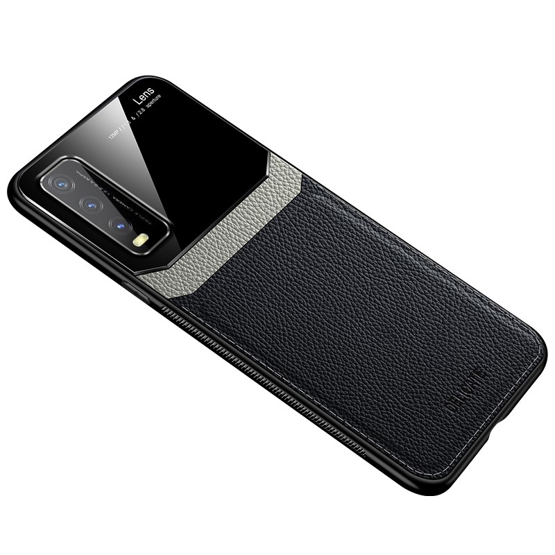Vivo Y12s Y20s G Y20i Case Hard PC Leather Tempered Glass Back Cover ...