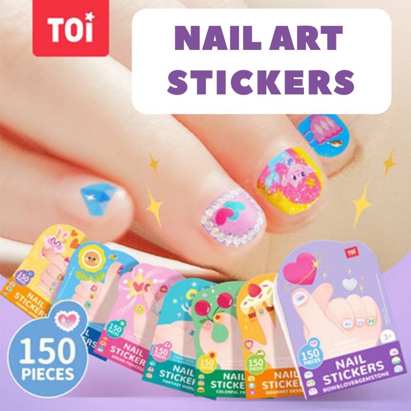 Toi Nail Art Stickers for Girls Toys - Blue Elephant Ph | Shopee ...