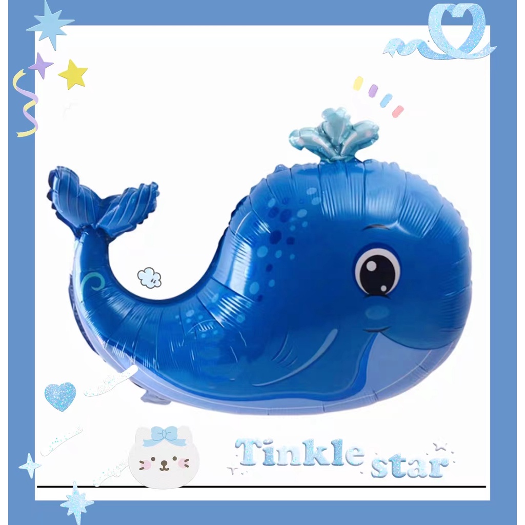 33 inches Ocean theme Sea World animal Blue Whale birthday party ...