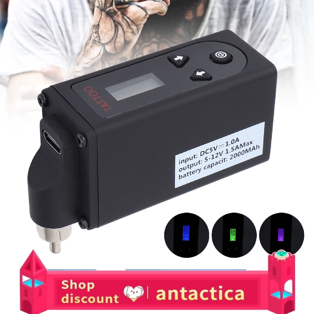 [Ready Stock] Antactica Cordless Tattoo Power Supply LCD Display Screen ...