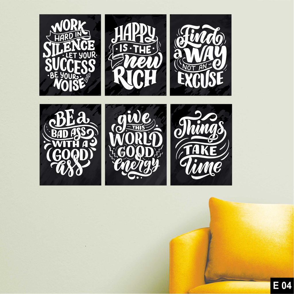 HIASAN DINDING Motivational Words Quote Wall Decoration Display 15x ...