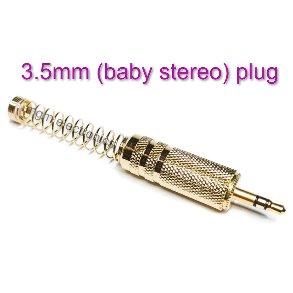 3.5mm Baby Stereo Plug/Jack GOLD plated Audio Connector 6mm | Shopee ...