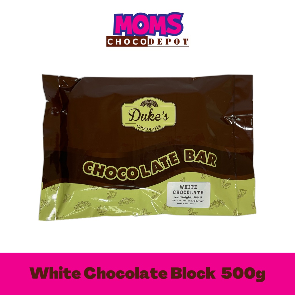 White Chocolate Block 500g (FOR BAKING AND READY TO EAT) | Shopee ...